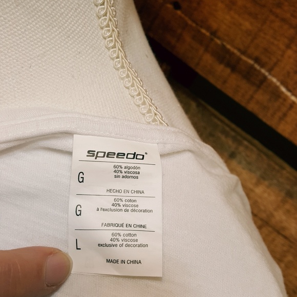 Speedo | Swim | Nwt Speedo Bathing Suit Cover Up White Large | Poshmark